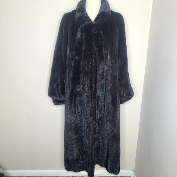 Vintage | Jackets & Coats | Vintage Full Length Dark Brown Mink Fur ...